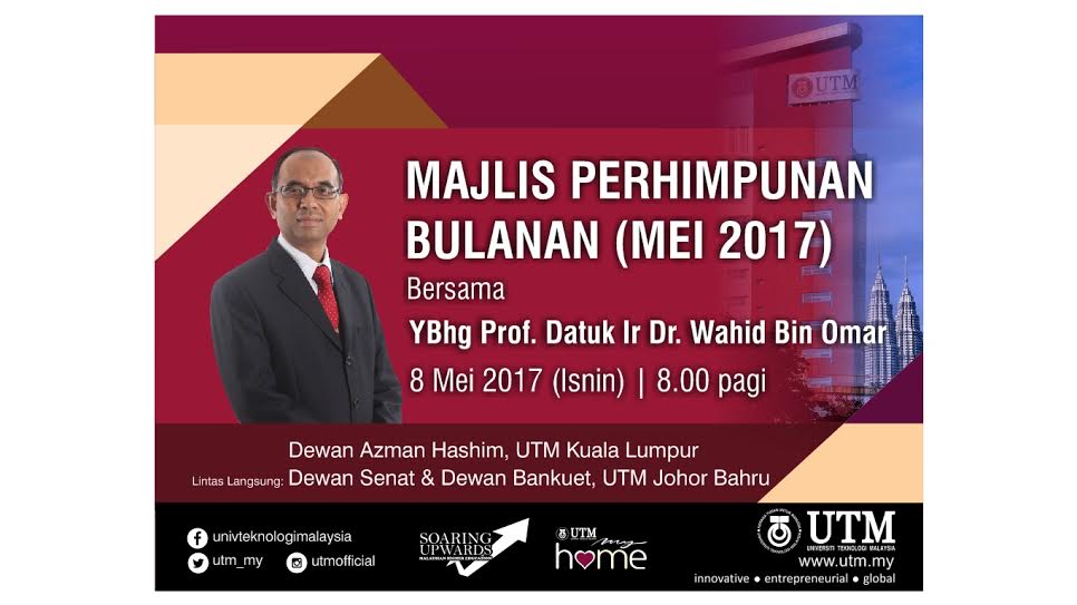 Monthly Engagement With The Vice Chancellor Of UTM | Faculty of ...