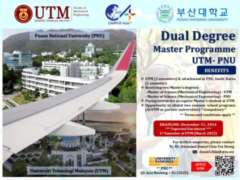 Dual Degree PNU-UTM 2025 | Faculty of Mechanical Engineering